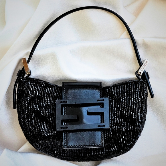 Fendi | Bags | Fendi Beaded Croissant Mini Baguette | Poshmark